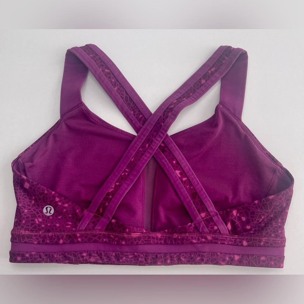 Lululemon Rack Pack Bra Paradise Geo Regal Plum Size 8 - Gem